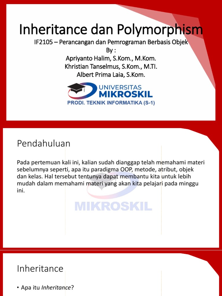 Memahami Konsep Inheritance OOP | PDF