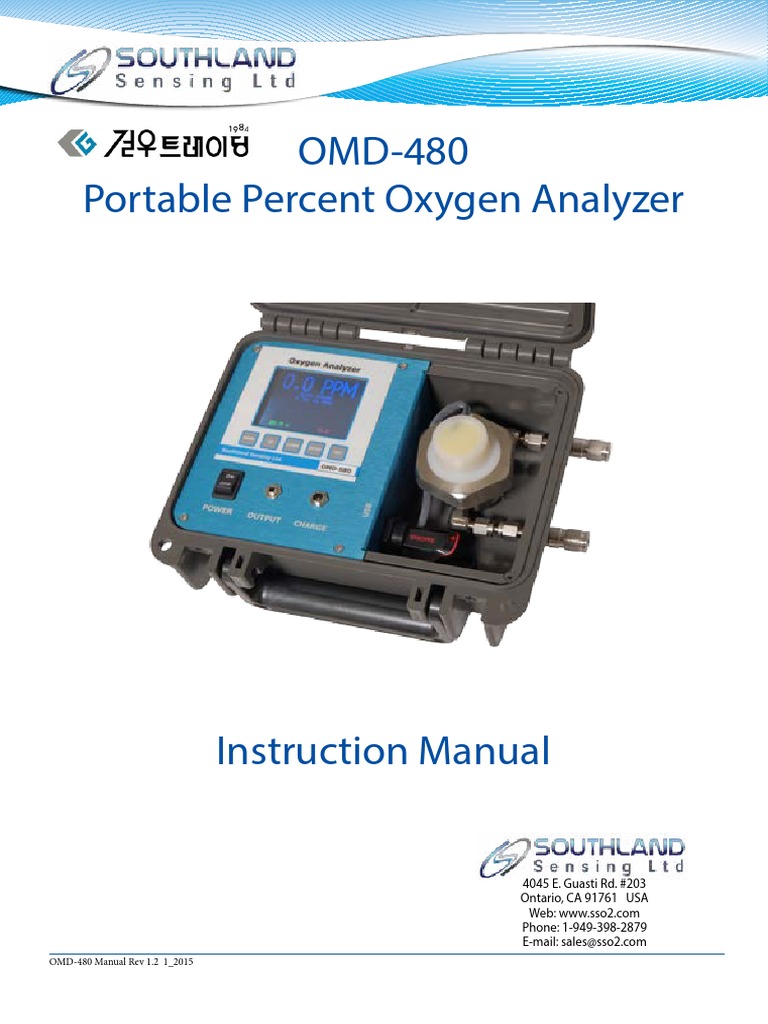 OMD 480 Manual | PDF | Sodium | Water