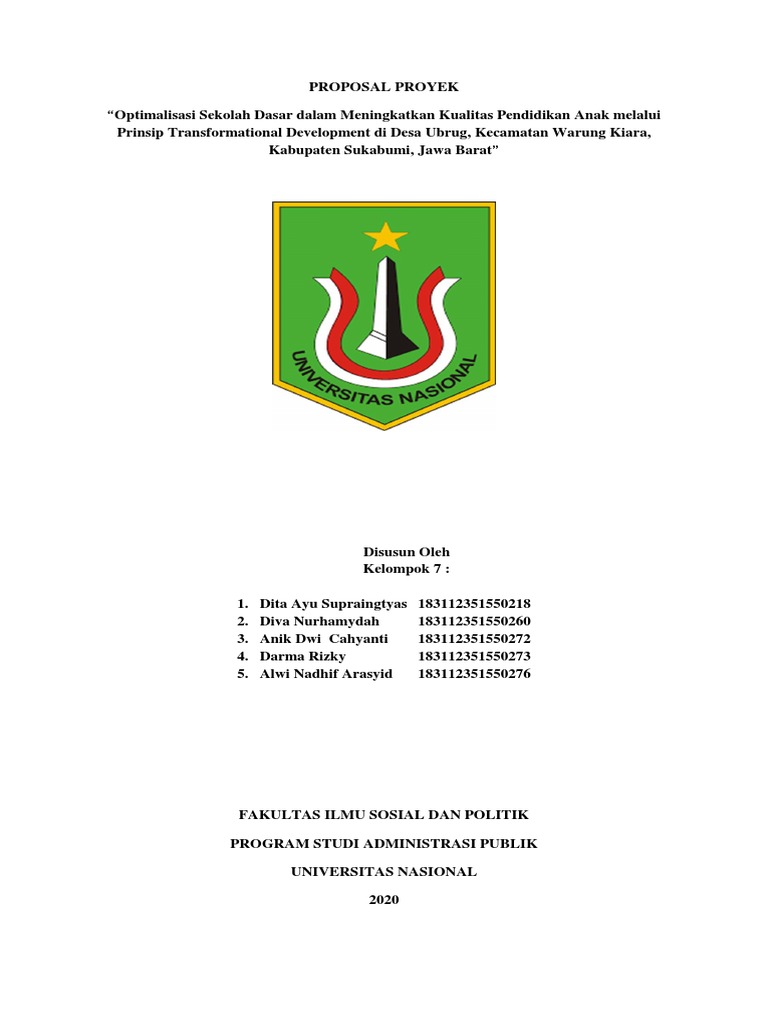 Proposal Proyek Kel. 7 | PDF