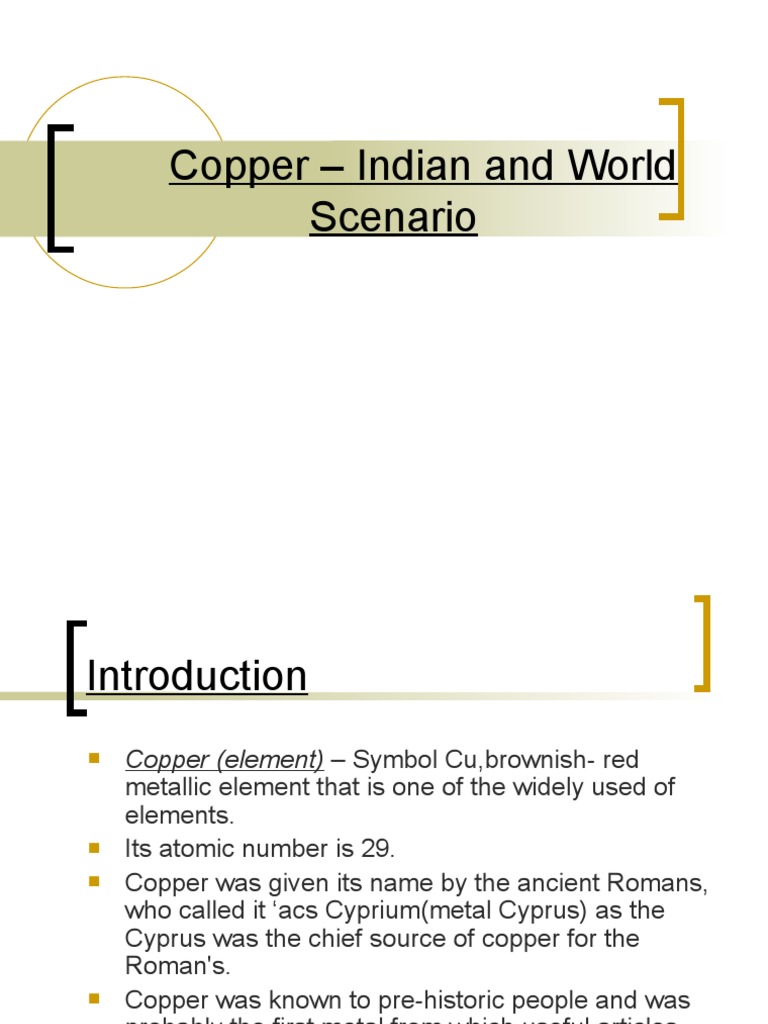Copper Industry in India | PDF | Copper | Minerals