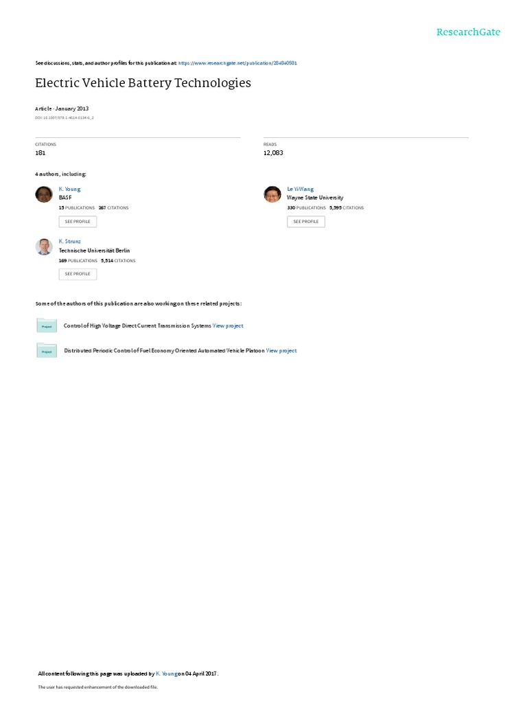 EV Book | PDF | Rechargeable Battery | Electric Vehicle