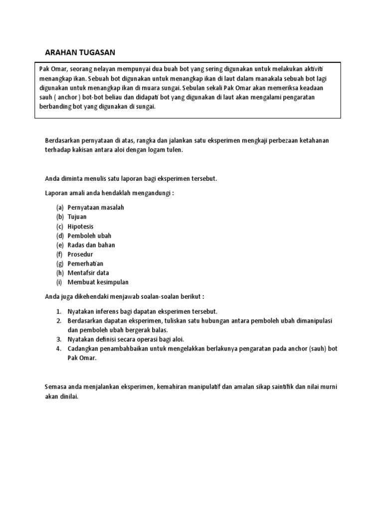 Contoh 2 ARAHAN TUGASAN | PDF