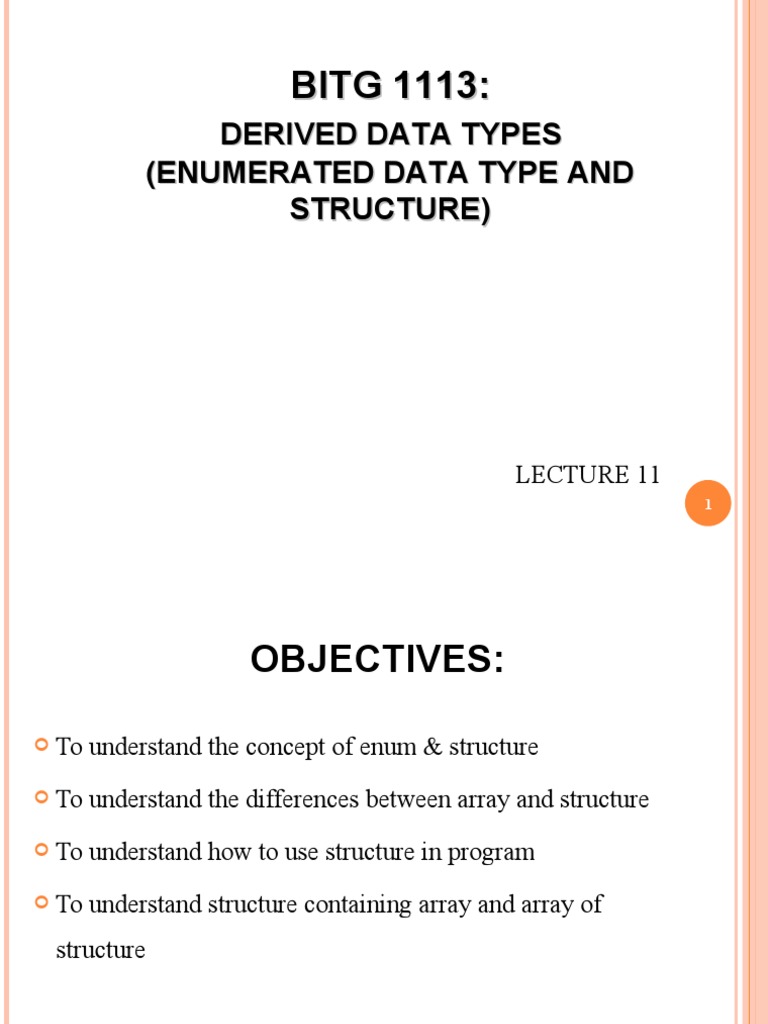 C++ Derived Data Types | PDF | Data Type | Computer Science