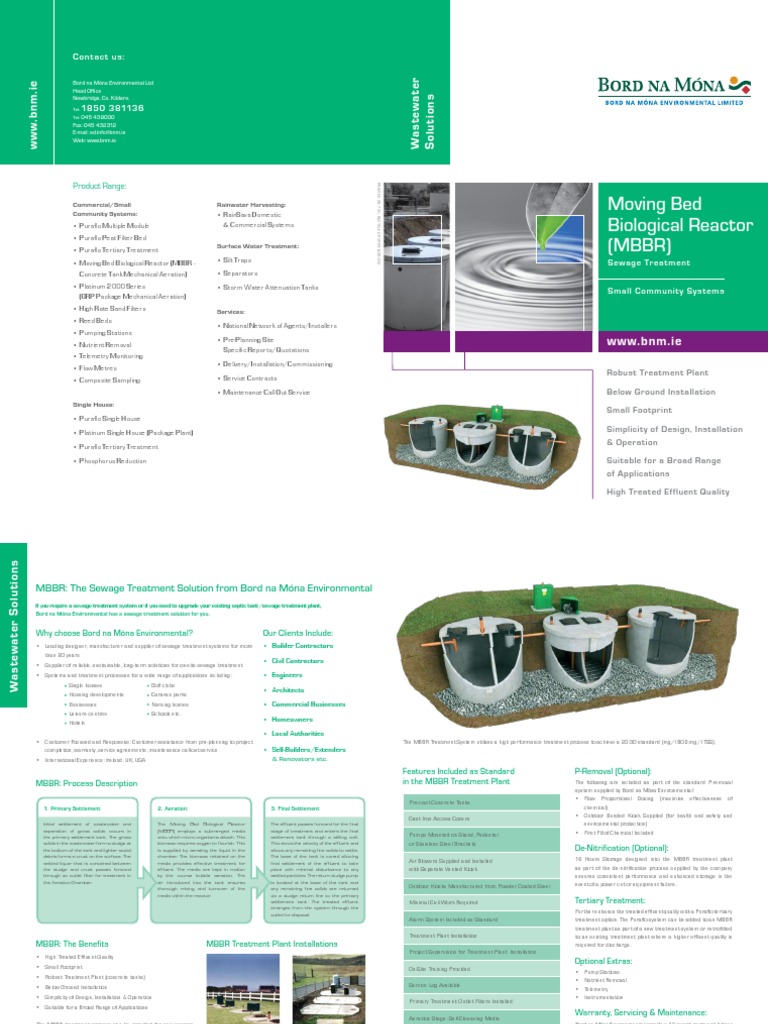 MBBR Brochure | PDF | Sewage Treatment | Chemical Engineering