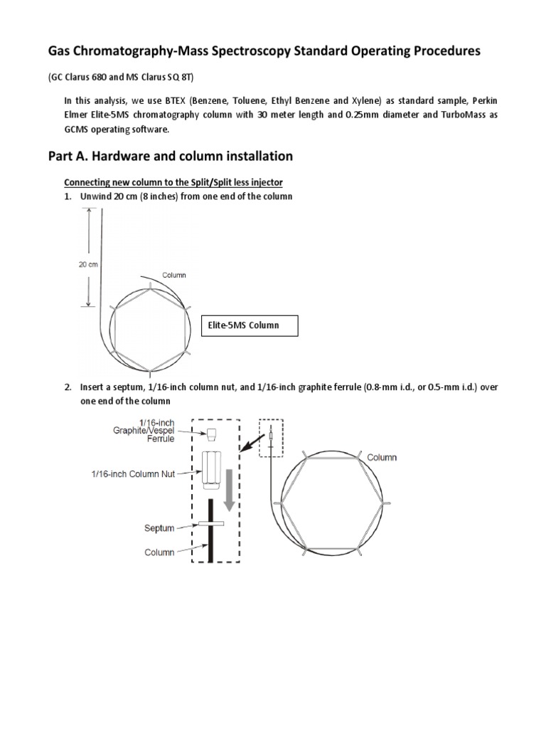 GCMS Sop | PDF | Gas Chromatography | Chromatography