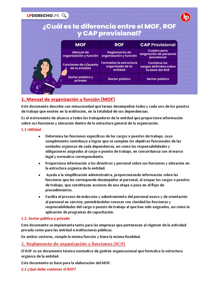 Mof, Rof y Cap | PDF | Jurisdicción | Gobierno