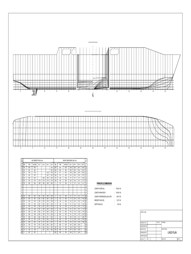 Lines Plan (Ferry Roro) 2 | PDF | Length | Shipping