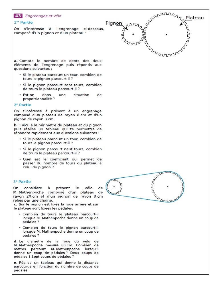 Exercices Engrenages | PDF