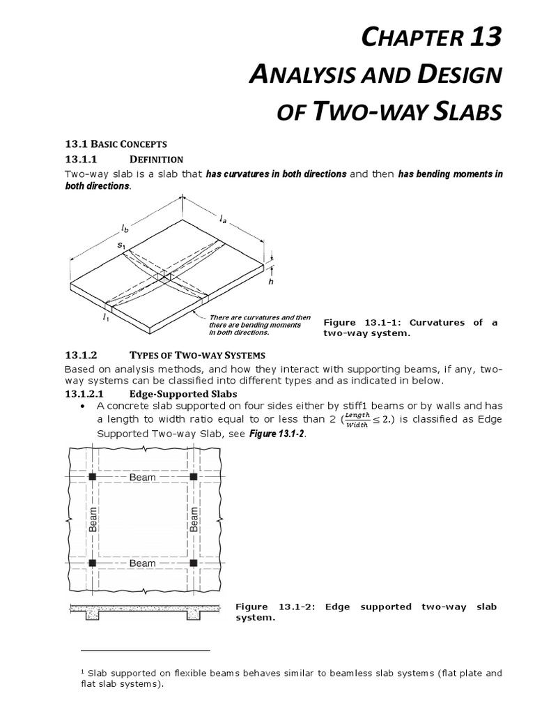 Chapter 13 Analysis and Design of Two-Way Slabs 21.03.05 | PDF | Beam ...