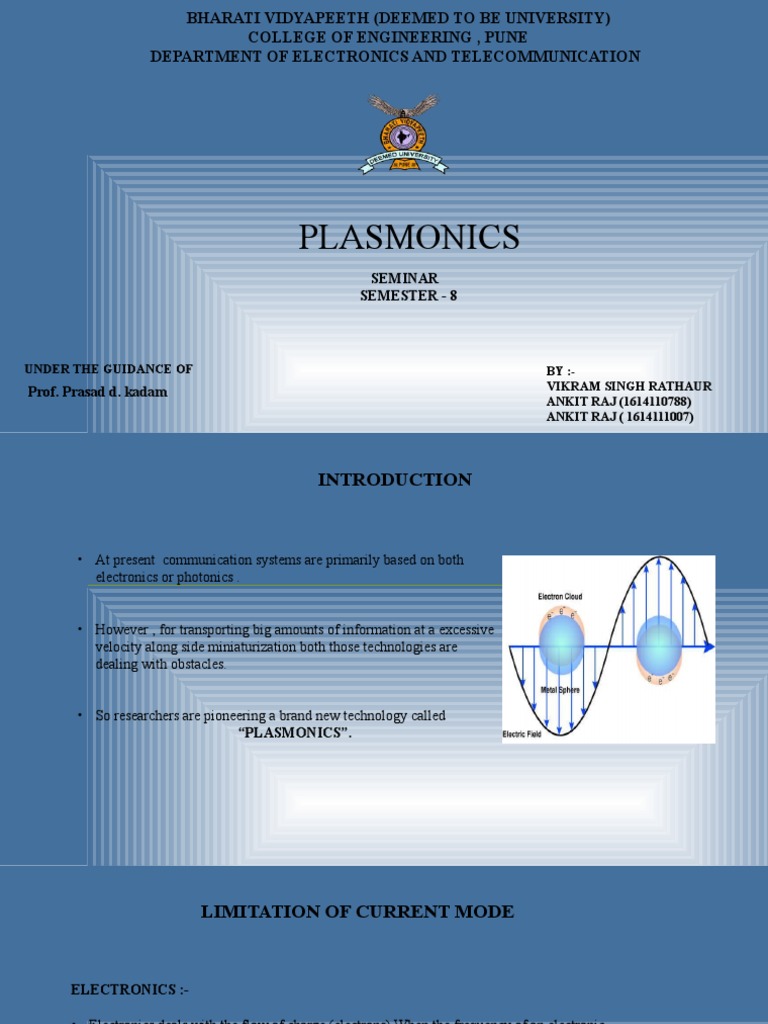 Plasmonics: Revolutionizing Data Transfer | PDF | Plasmon | Applied And Interdisciplinary Physics