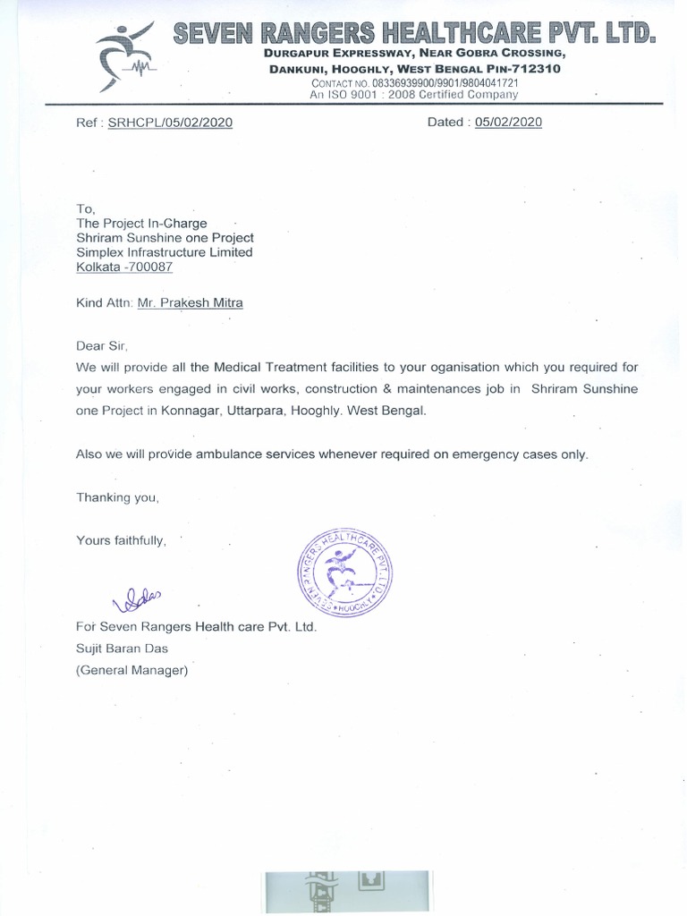 Hospital Tie-Up Certificate | PDF