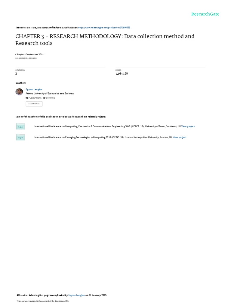 Chapter 3: Research Methodology Overview | PDF | Qualitative Research ...