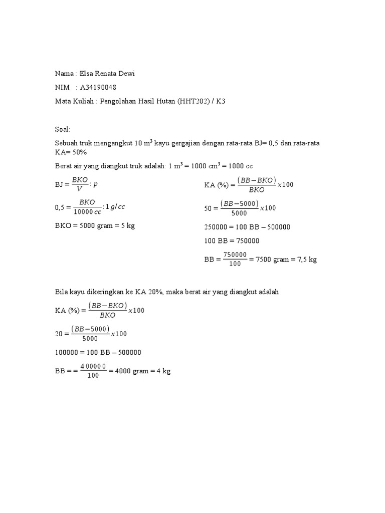 Elsa Renata Dewi-A34190048-Soal PHH | PDF