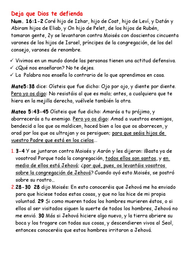 Deja Que Dios Te Defienda | PDF | Moisés