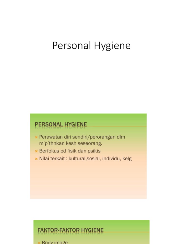 Materi Personal Hygiene Pdf
