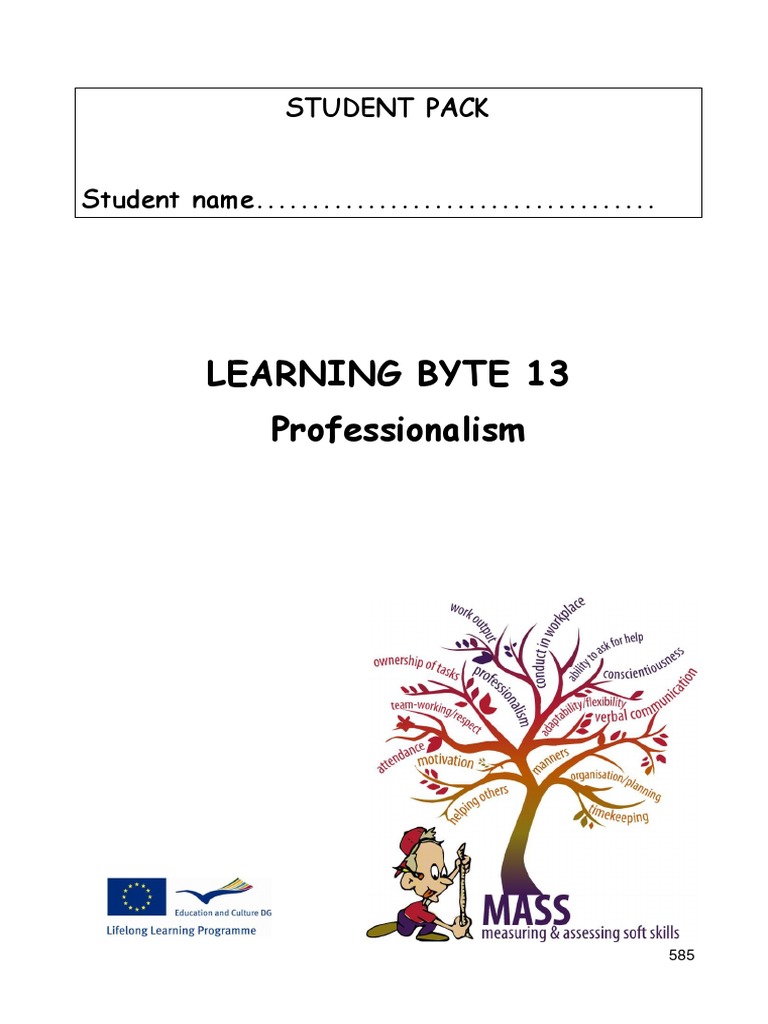 Learning Byte 13: Professionalism | PDF | Cognition