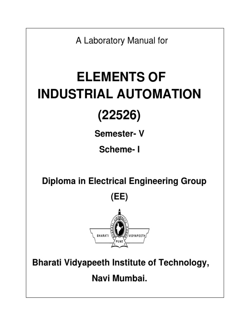 Industrial Automation Lab Manual | PDF | Electric Motor | Programmable Logic Controller