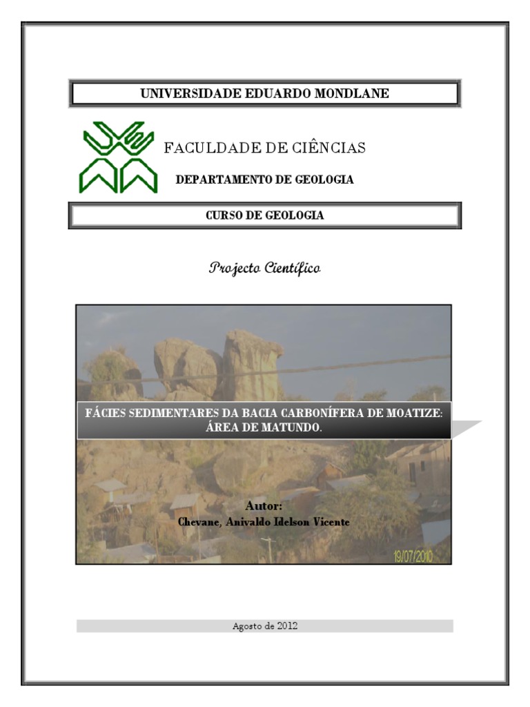 Fácies Sedimentares Da Bacia Carbonífera de Moatize: Área de Matundo ...