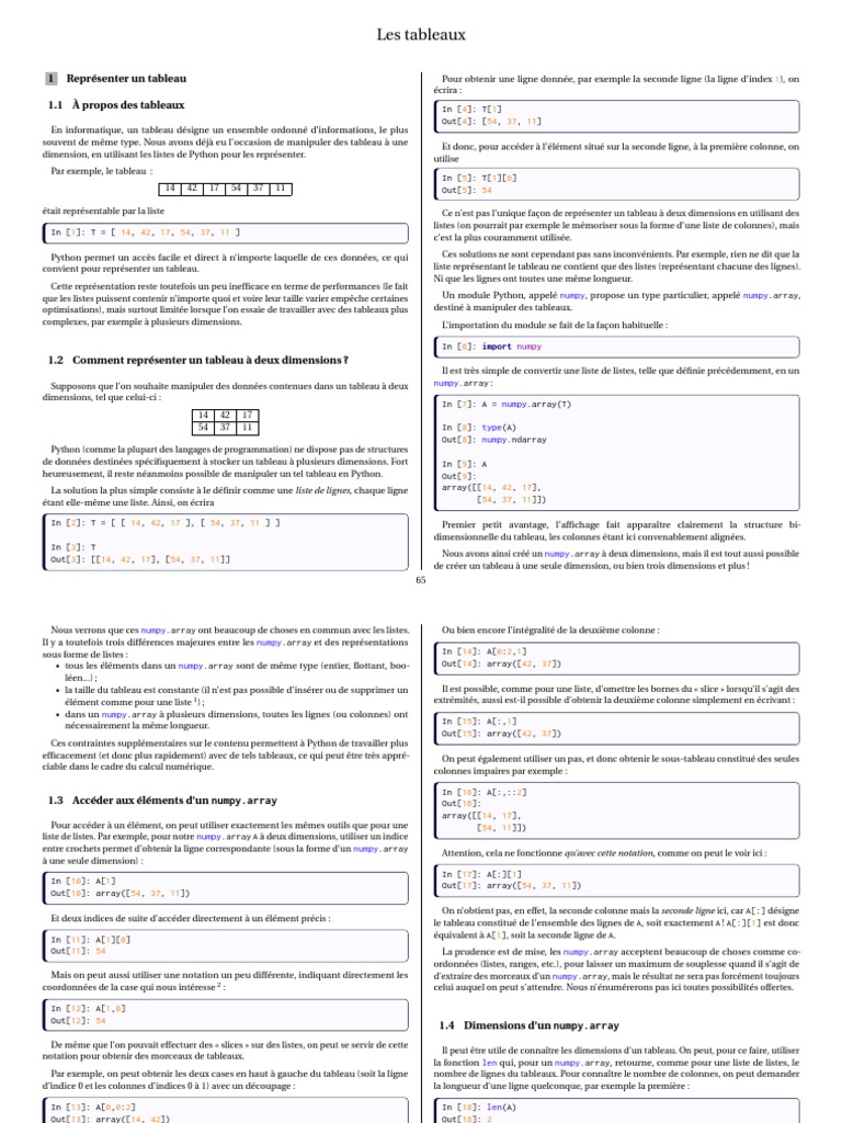 CI1-H-Tableaux Python | PDF | Couleur | Rouge