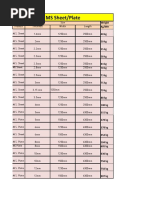 ISHB Beam Weight and Dimensions Chart | PDF