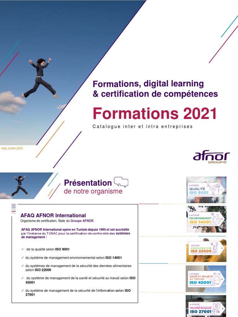 Catalogue AFNOR Tunisie 2021 Juill 2021 | PDF | Audit | Sécurité des ...