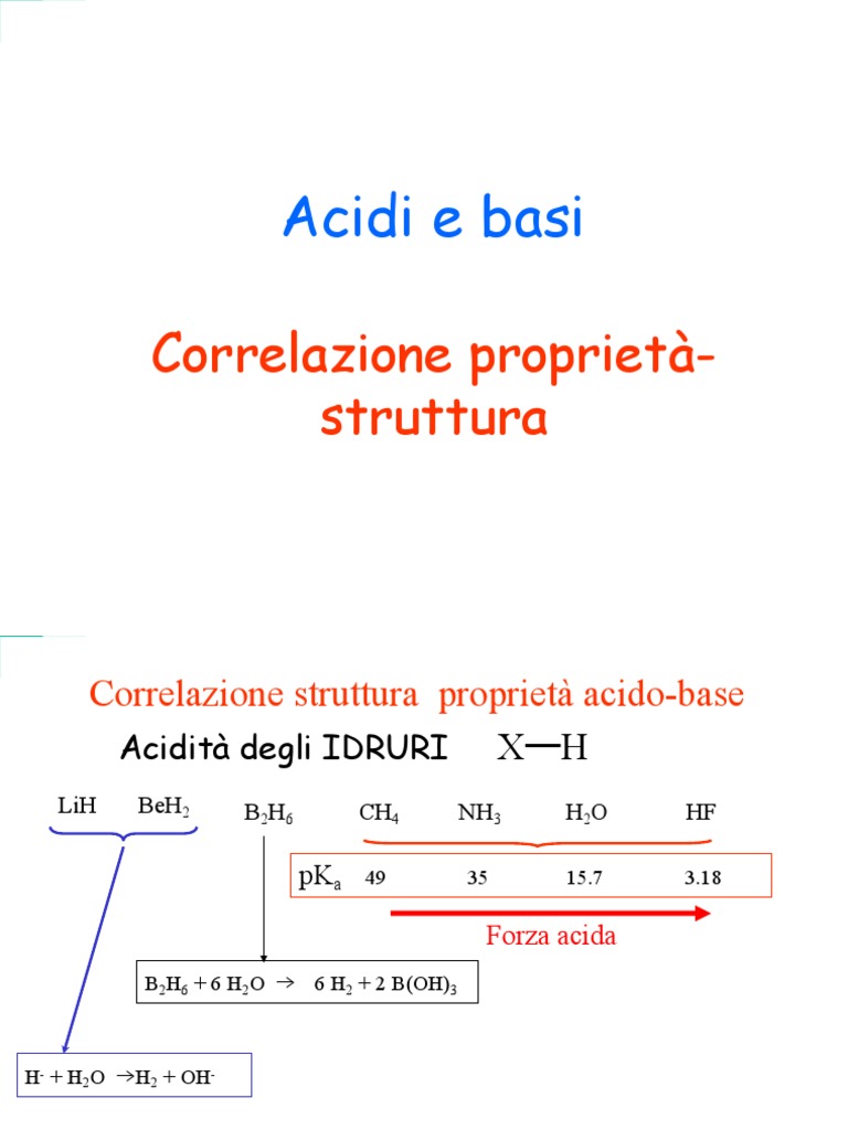 24 - Acidi e Basi Proprietà - Struttura | PDF