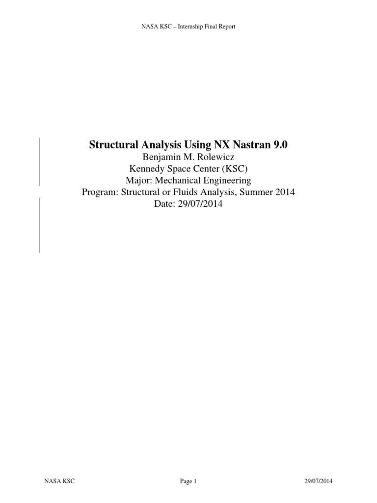 Structural Analysis Using NX Nastran 9.0 | PDF | Finite Element Method | Simulation