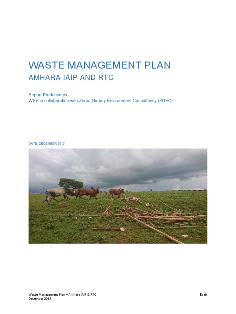 WSP Waste Management Plan - Sample | Download Free PDF | Waste ...
