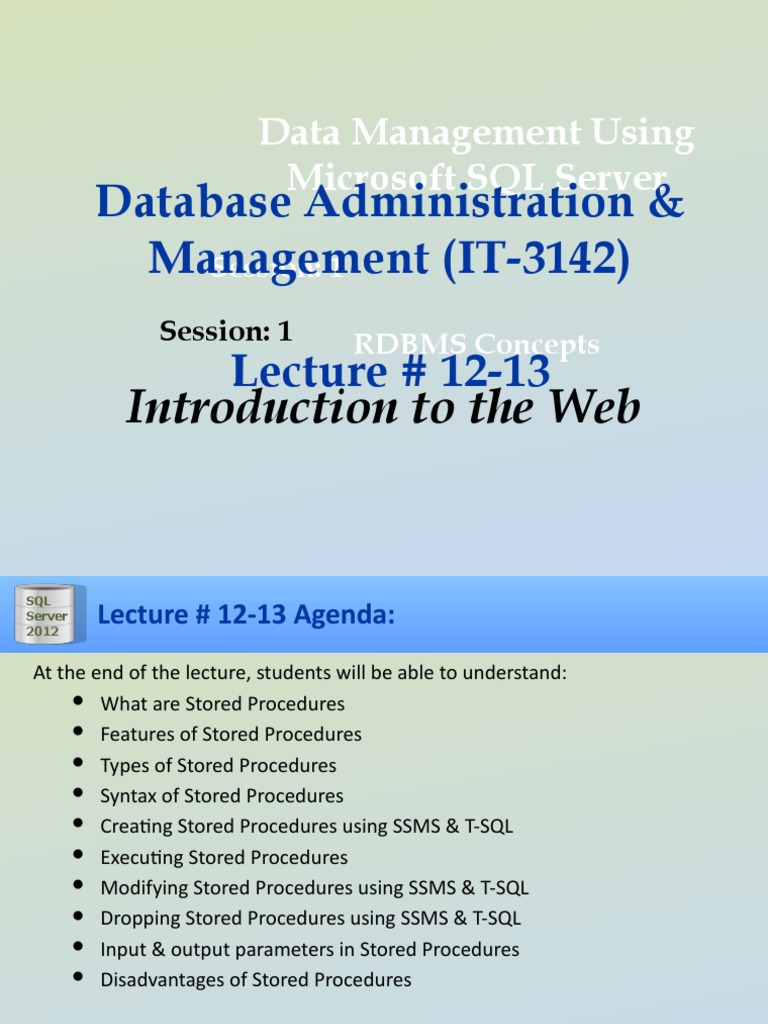 Data Management Using Microsoft SQL Server: Database Administration ...
