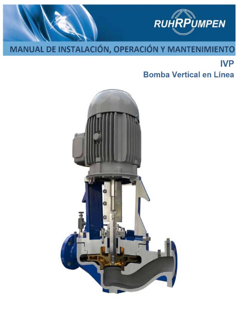 Bomba Vertical en Línea Manual de Instalacion Operación y Mantenimiento ...