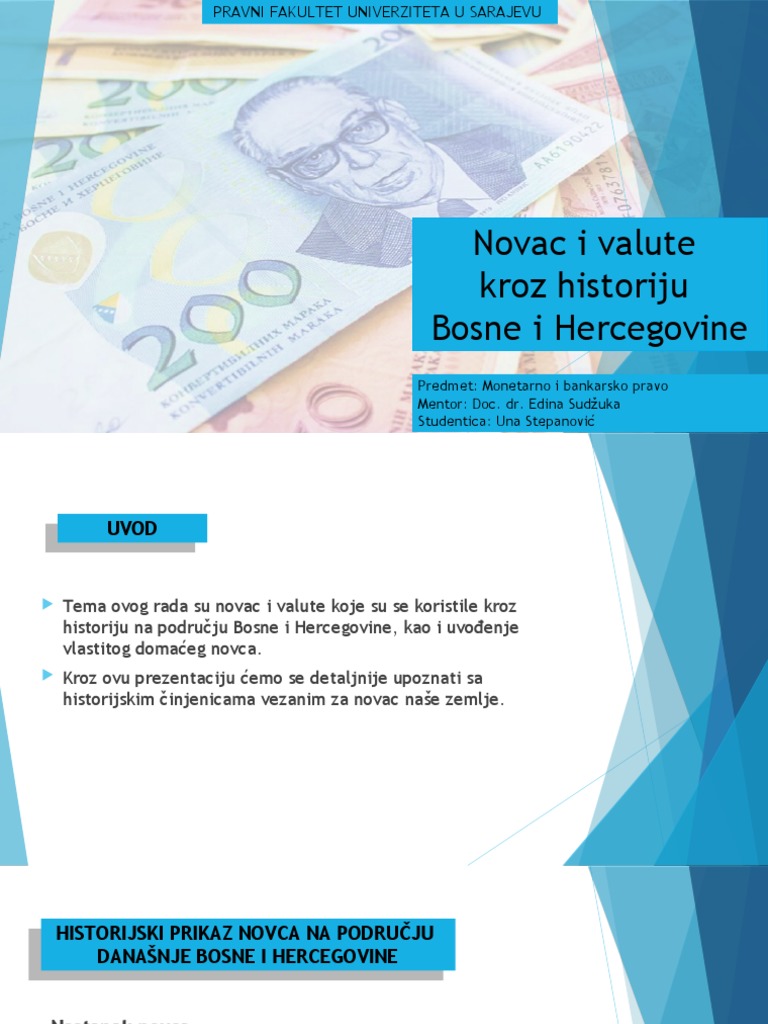 NOVAC I VALUTE KROZ HISTORIJU BiH | PDF