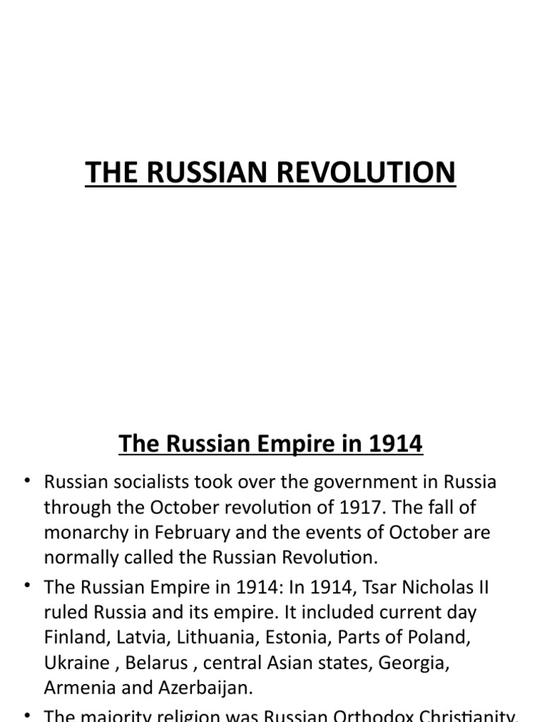 The Russian Revolution | PDF | Russian Empire | Bolsheviks