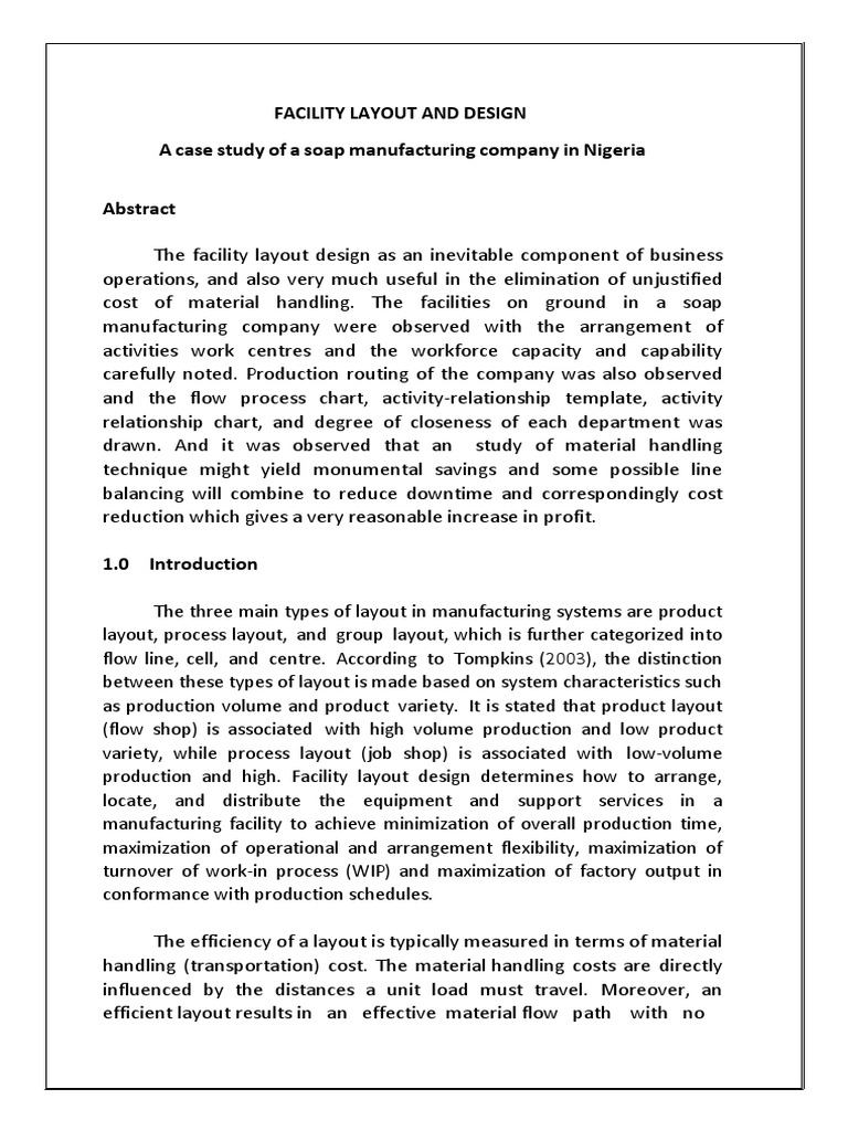 Facility Layout and Design | PDF | Information | Secondary Sector Of ...