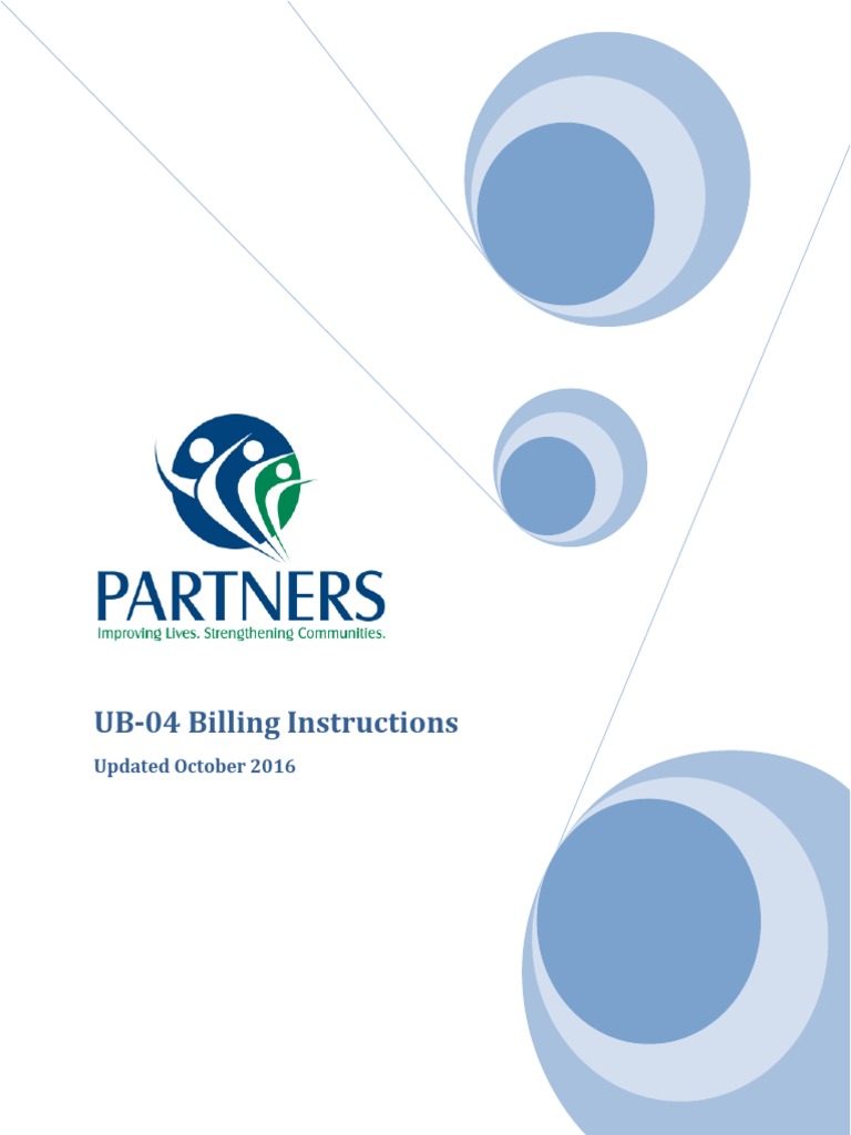 UB04 Instruction Guide | PDF | Hospital | Patient