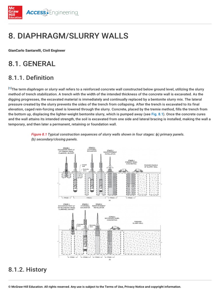 Slurry Walls | PDF | Deep Foundation | Concrete