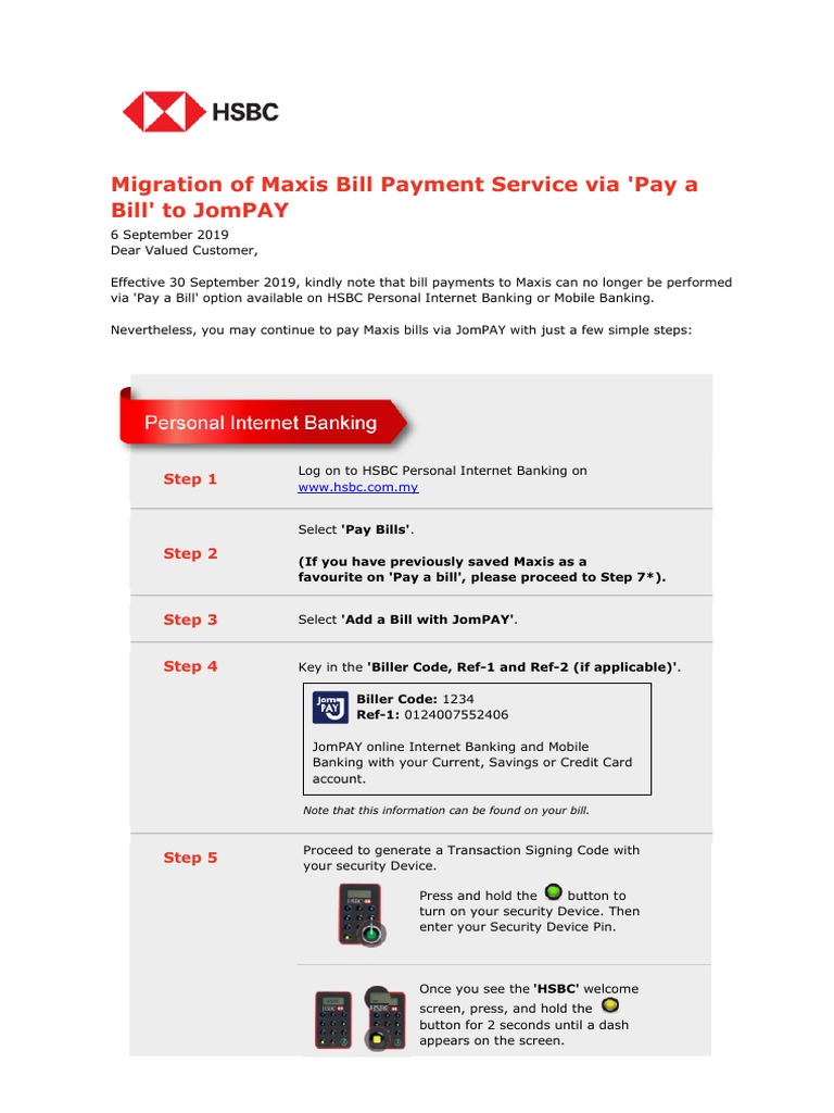 Migration of Maxis Bill Payment Service Via 'Pay A Bill' To Jompay ...