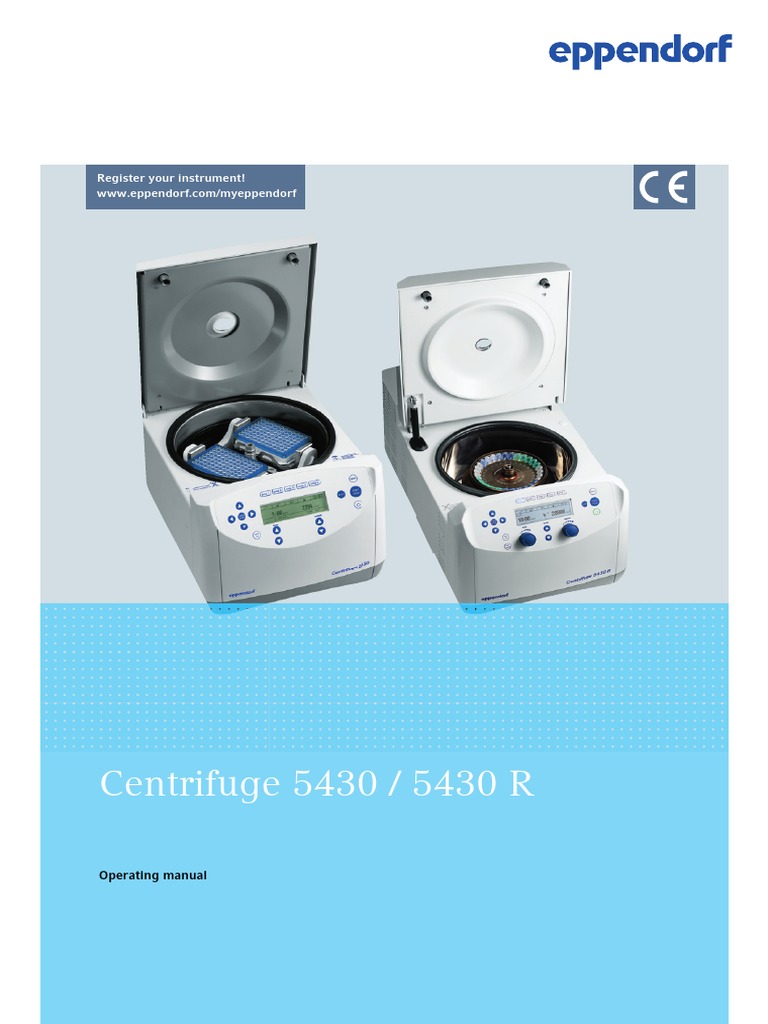 Eppendorf Centrifugation Operating Manual Centrifuge 5430 R | PDF | Mains Electricity | Centrifuge