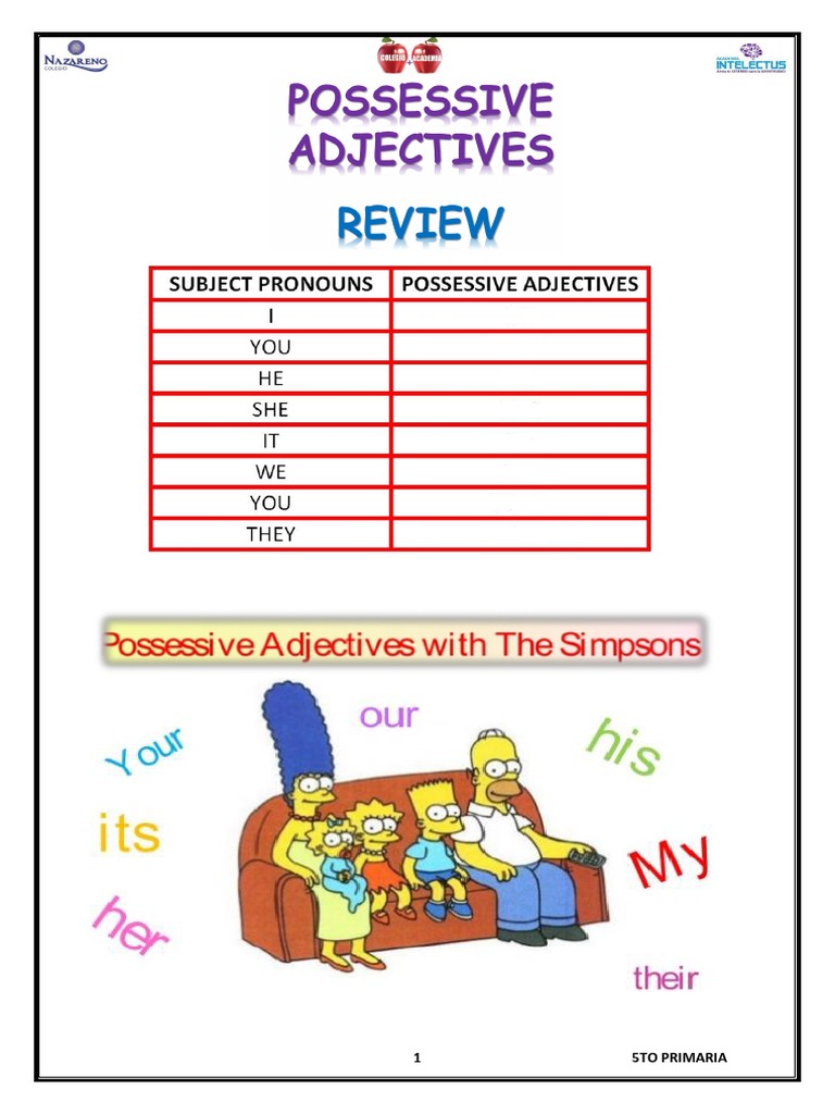 04.lets Review Possessive Adjectives | PDF