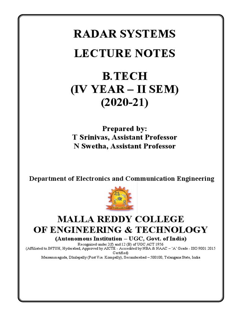 Radar Systems | PDF | Radar | Doppler Effect