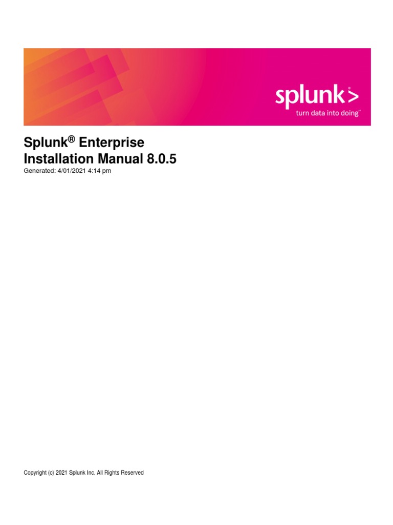 Splunk-8 0 5-Installation | PDF | File System | Operating System