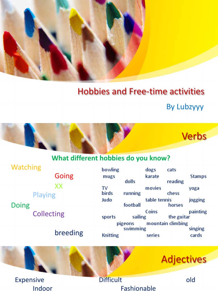 Hobbies Speaking Elementary Pdf