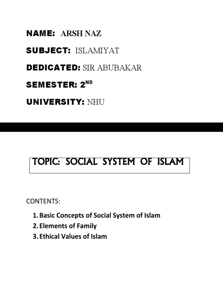 Islamiyat Assignment | PDF | Ummah | Quran