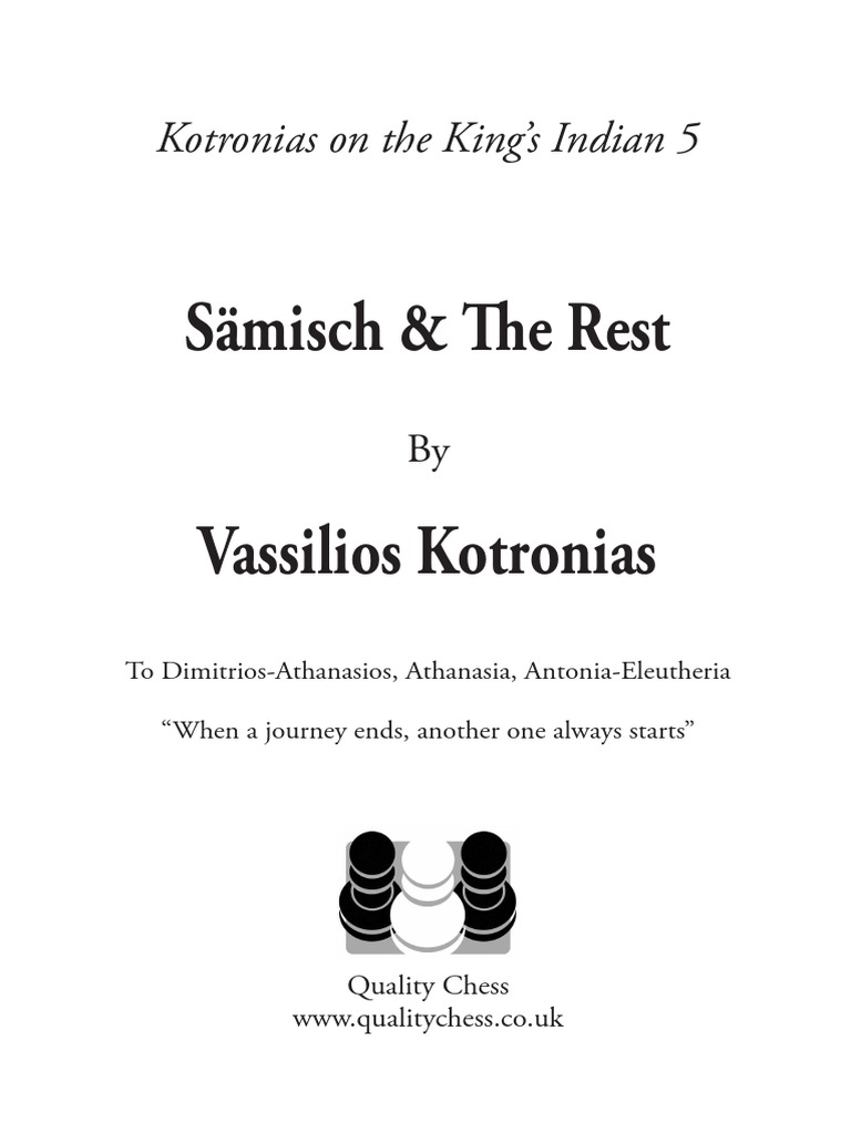 Kotronias Samisch and Rest | PDF | Traditional Games | Chess Theory