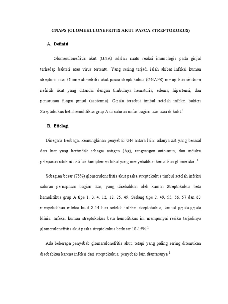 Glomerulonefritis Akut Pasca Streptokokus | PDF