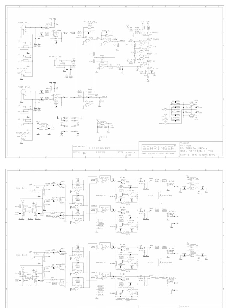 Behringer HA 4700 Schematics | PDF