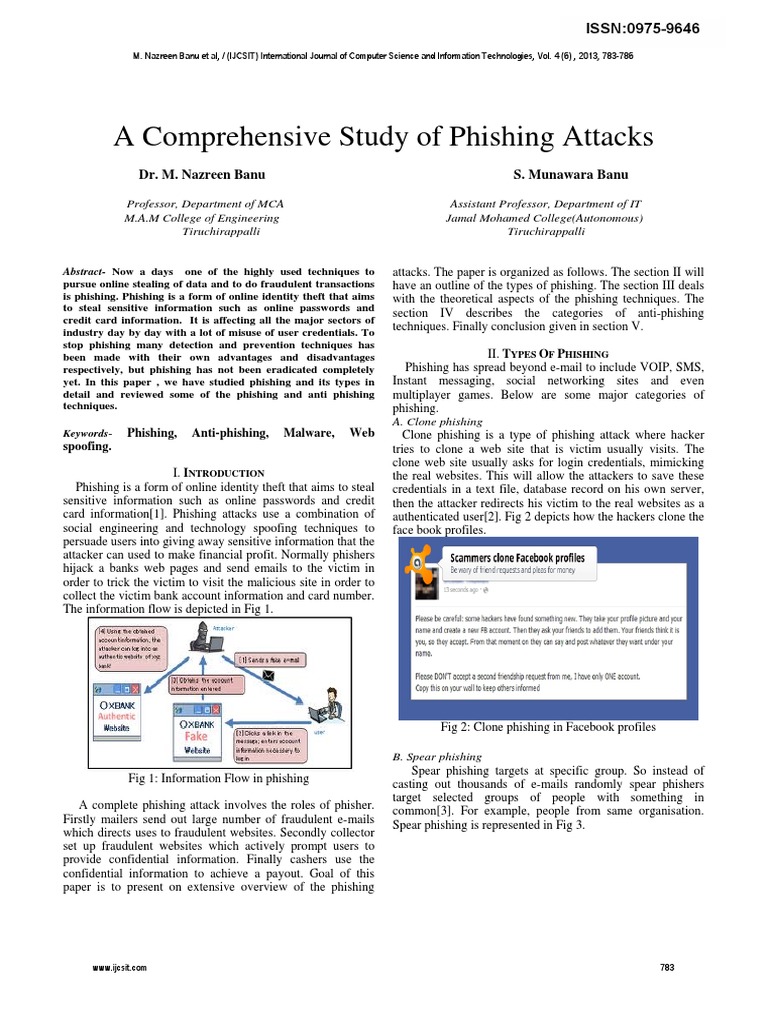 A Comprehensive Study of Phishing Attacks | PDF | Phishing | Domain Name System