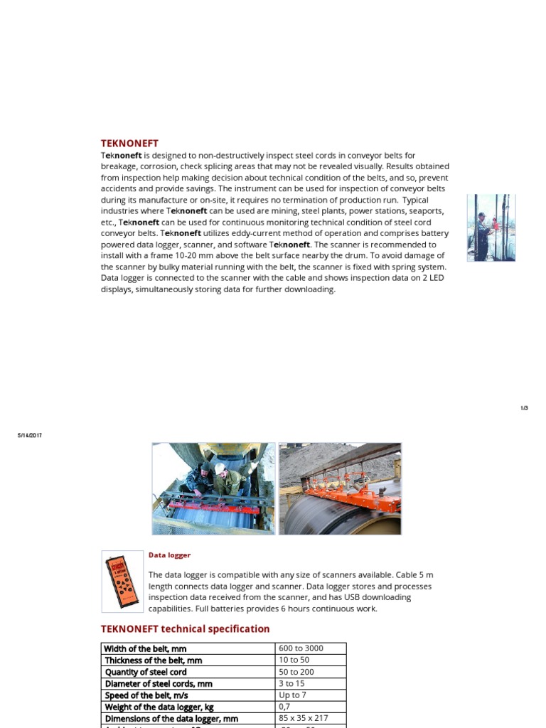 Non-Destructive Inspection of Conveyor Belts Using Eddy Current ...