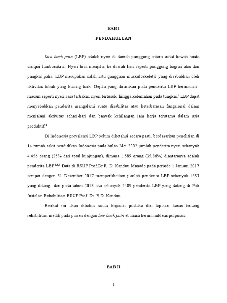 REFERAT Low Back Pain | PDF