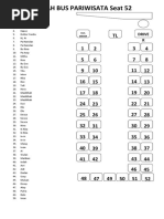Denah Bus Seat 2-2 50 | PDF