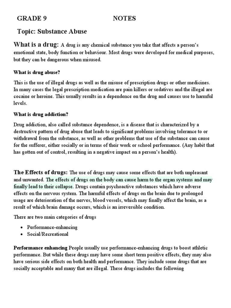 GRADE 9 NOTES - Physical Education | PDF | Human Body | Skull